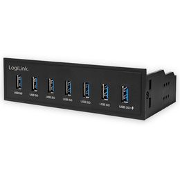 Logilink USB3.0 Einbau-Hub UA0342, 7x USB-A, 5,25"