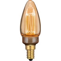 LUXULA LED-Filament-Lampe,, Vintage Kerze, E14, 2,3W, 65lm, 1800K