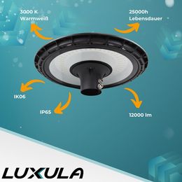 LUXULA LED-Stra&szlig;enleuchte LX800112, rund, 120W, 12000lm, 3000K, IP65