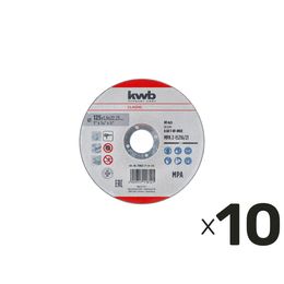 kwb Trennscheibe, 711812, 125x1,0 mm, 10 St&uuml;ck