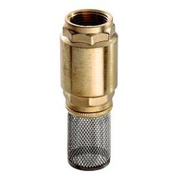 Hermann Schmidt Fußventil 3/4" Messing, mit Saugkorb aus Edelstahl
