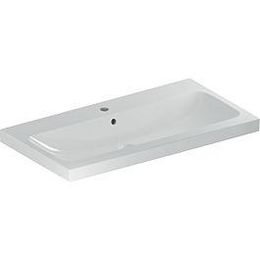 Geberit iCon Light Waschtisch 501836001 90x48cm, Hahnloch mittig, mit Überlauf, weiß