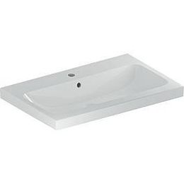 Geberit iCon Light Waschtisch 501835001 75x48cm, Hahnloch mittig, mit Überlauf, weiß