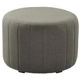 Pouf Fink "Helen", grau (taupe), B:60cm H:43cm T:60cm, Poufs, mit seitlichen Nähten