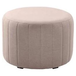 Pouf Fink "Helen", rosa (rose), B:60cm H:43cm T:60cm, Poufs, mit seitlichen Nähten