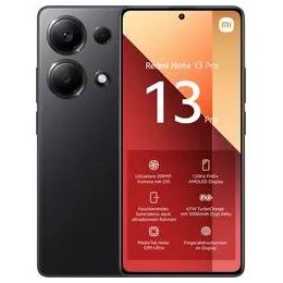 Xiaomi Smartphone "Redmi Note 13 Pro 8+256GB" Mobiltelefone Gr. 256 GB, schwarz (midnight schwarz)