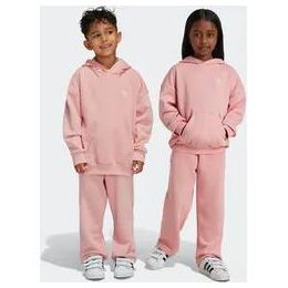 Trainingsanzug Adidas ORIGINALS "HOODIE SET" Gr. 128, pink (semi spark) Kinder Sportanzüge