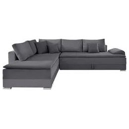 Ecksofa Inosign "Night & Day L-Form" Sofas Gr. B/H/T: 324cm x 95cm x 218cm, Cord, Recamiere links, mit Taschenfederkern, schwarz mit Boxspring Bettfunktion 180x200 cm, Dauerschläfer