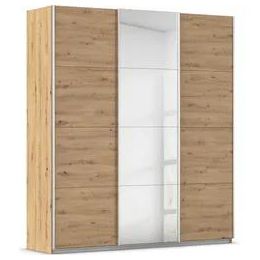 Schwebetürenschrank Rauch "Kleiderschrank Schrank Garderobe AGORDO mit Dekor- oder Hochglanzfront" Schränke Gr. B/H/T: 203cm x 229cm x 62cm, 3 St., braun (eiche artisan) durchdachte Innenausstattung, in 4 Breiten und 2 Höhen MADE IN GERMANY