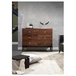 Sideboard GUTMANN FACTORY Sideboards Gr. B/H/T: 120cm x 90cm x 42cm, 6 Schubladen, braun Kommode, Breite 120 cm