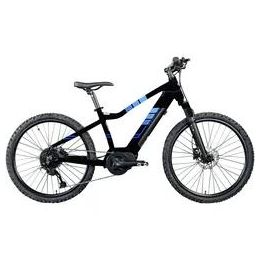 Zündapp E-Bike ZÜNDAPP "Z240" E-Bikes Gr. 38cm, 24 Zoll (60,96cm), schwarz (schwarz/blau) E Bike Mountainbike 24 Zoll Elektro 130-145 cm Jugendliche ab 8