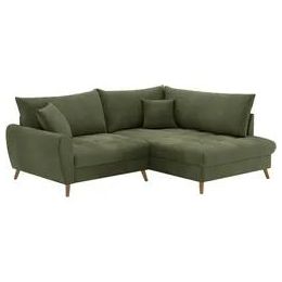 Ecksofa MR. COUCH "Blackburn II, L-Form", grün (memphis 12 grün), B:230cm H:71cm T:190cm, Memphis (Grundgewebe - 100% Polyester; Nutzschicht- 90% Polyester / 10% Polyamide), Sofas, Mit Kaltschaumpolsterung bis 140 kg belastbar