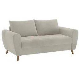 2,5-Sitzer Home Affaire "Blackburn II" Sofas Gr. B/H/T: 180cm x 71cm x 90cm, Microfaser, beige (novaclean avanti 6 taupe) Mit Kaltschaumpolsterung bis 140 kg belastbar