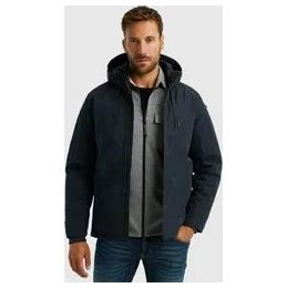 PME-Legend Outdoorjacke PME LEGEND "Semi long jacket STEARPACKER Ottoman" Gr. L, blau (salute) Herren Jacken mit Kapuze