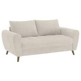 2,5-Sitzer Home Affaire "Blackburn II" Sofas Gr. B/H/T: 180cm x 71cm x 90cm, Cord, beige (stripes 8622 natur) Mit Kaltschaumpolsterung bis 140 kg belastbar