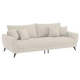 Big-Sofa Home Affaire "Blackburn II" Sofas Gr. B/H/T: 260cm x 71cm x 108cm, Cord, beige (stripes 8622 natur) Wahlweise mit Kaltschaumpolsterung bis 140 kg belastbar