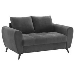 2-Sitzer Home Affaire "Blackburn II" Sofas Gr. B/H/T: 160cm x 71cm x 90cm, Microfaser 1, schwarz (memphis 17 black) Wahlweise mit Kaltschaumpolsterung bis 140 kg belastbar