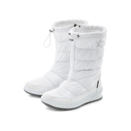 Lascana Winterstiefel weiß Gr. 38 für Damen. Mit Druck