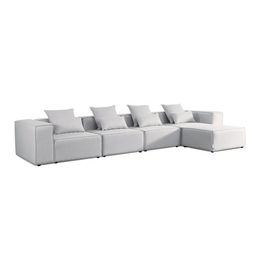 Home Deluxe Modulares Sofa Verona XL hellgrau