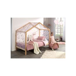 Vipack Dallas 3 Hausbett 90 x 200 cm Liegefl&auml;che inkl. Textilhimmel, Natur