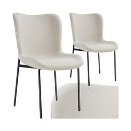 TecTake&reg; Polsterstuhl, ergonomische Form mit hoher R&uuml;ckenlehne, bodenschonende Kunststoffkappen, 54 x 62 x 90 cm