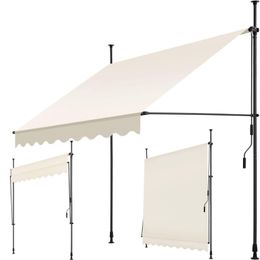TecTake&reg; Klemmmarkise, mit Handkurbel, h&ouml;henverstellbar 211 - 304 cm, einfache Montage