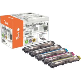 Peach B241 bk 5 Toner XL (2*bk, c/m/y) ersetzt Brother TN-241bk, TN-245 f&uuml;r z.B. Brother DCP -9020 CDW, Brother HL -3140 CW (wiederaufbereitet)
