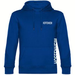 multifanshop Kapuzen Sweatshirt - Hoffenheim - Brust & Seite - Druck wei&szlig; - Hoodie
