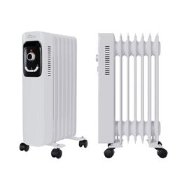 TroniTechnik&reg; &Ouml;lradiator Elektroheizung TT-OR 207 in wei&szlig; mit 7 Rippen und 1500 Watt, drei Heizstufen (600W, 900W, 1500W)