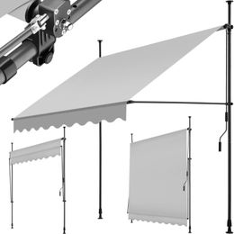 TecTake&reg; Klemmmarkise, mit Handkurbel, h&ouml;henverstellbar 211 - 304 cm, einfache Montage