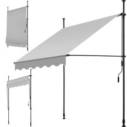 TecTake&reg; Klemmmarkise, mit Handkurbel, h&ouml;henverstellbar 211 - 304 cm, einfache Montage
