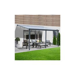 Home Deluxe Terrassen&uuml;berdachung SOLIS - 434 x 303 x 226 / 278 cm Grau