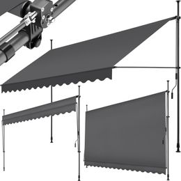 TecTake&reg; Klemmmarkise, mit Handkurbel, h&ouml;henverstellbar 211 - 304 cm, einfache Montage