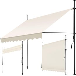 TecTake&reg; Klemmmarkise, mit Handkurbel, h&ouml;henverstellbar 211 - 304 cm, einfache Montage