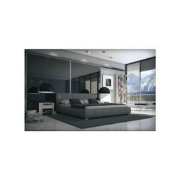 Sedex Bett Luna 140x200cm grau mit LED Beleuchtung