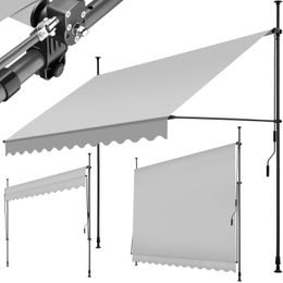 TecTake&reg; Klemmmarkise, mit Handkurbel, h&ouml;henverstellbar 211 - 304 cm, einfache Montage