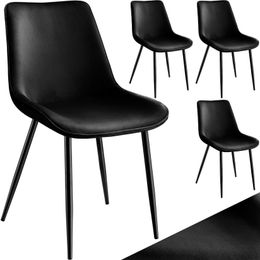 TecTake&reg; Set Stuhl, gepolstert, in Samtoptik, schwarze Stahlbeine, 48 x 59 x 82,5 cm