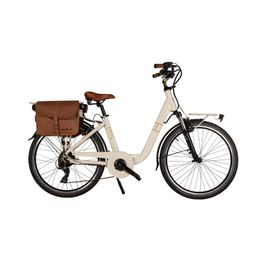 MBM Elektro-Citybike MONOTUBO CLASSIC Lady 26 Zoll, BEIGE CAPPUCCINO