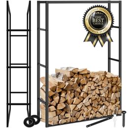 TecTake&reg; Kaminholzregal, Industrial-Look, gro&szlig;er Stauraum, inklusive Kippschutz, 100,5 x 25 x 150 cm