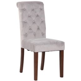 CLP Esszimmerstuhl Lisburn I Samt I Stoff I Polsterstuhl Gesteppt Chesterfield Design