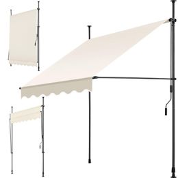 TecTake&reg; Klemmmarkise, mit Handkurbel, h&ouml;henverstellbar 211 - 304 cm, einfache Montage