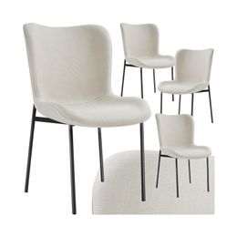 TecTake&reg; Polsterstuhl, ergonomische Form mit hoher R&uuml;ckenlehne, bodenschonende Kunststoffkappen, 54 x 62 x 90 cm
