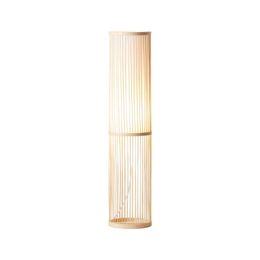 Brilliant Lampe Nori Standleuchte 1flg natur/wei&szlig; 1x A60, E27, 40W, geeignet f&uuml;r Normallampen (nicht enthalten) Mit Fu&szlig;schalter