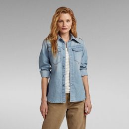 G-Star Raw Premium 70'S Slim Denim Hemd - Hellblau - Damen