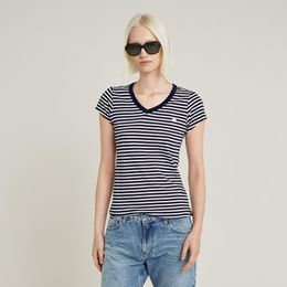 G-Star Raw Eyben Stripe Slim V-Neck Top - Mehrfarbig - Damen