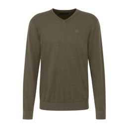 V-Ausschnitt-Pullover Bugatti Gr. L, grün (oliv) Herren Pullover mit V-Ausschnitt