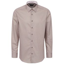 Langarmhemd Bugatti Gr. L, Normalgrößen, braun (cognac) Herren Hemden mit Under-Button-Down