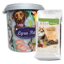 LYRA PET 2,5 kg Lecker.Pet® Balu's Indoor Geflügel Katzen Trockenfutter Vollnahrung in 30 L Tonne