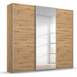 Schwebetürenschrank Rauch "Kleiderschrank Schrank Garderobe BESTSELLER KOLUNA mit Spiegel" Schränke Gr. B/H/T: 203 cm x 210 cm x 62 cm, 3 St., braun (eiche artisan) inkl. 2 Innenschubladen sowie extra Einlegeböden MADE IN GERMANY