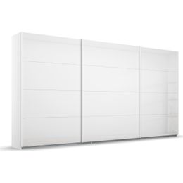 Schwebetürenschrank Rauch "Koluna" Schränke Gr. B/H/T: 360 cm x 229 cm x 62 cm, 3 St., weiß (alpinweiß, glas kristallweiß) Glasfront, inkl. 2 Innenschubladen sowie extra Böden